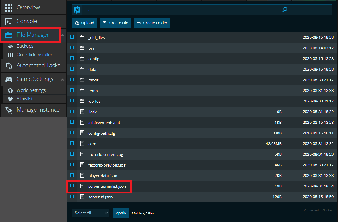 How to become an Admin in your Factorio Server | Factorio | Knowledgebase Article - Nodecraft